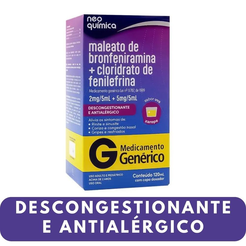 Bronfeniramina + Fenilefrina 2Mg/5Mg XAROPE 120 GRIPES, RESFRIADOS ...