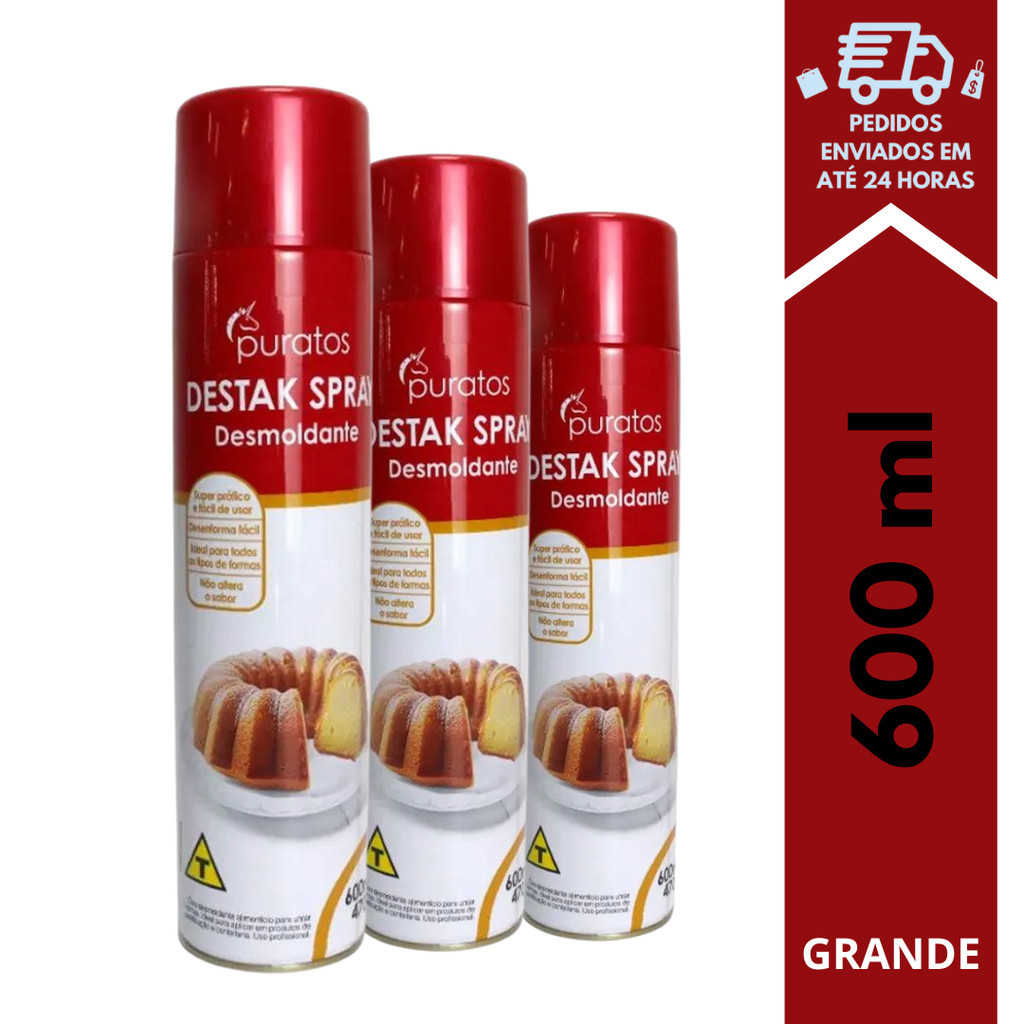 Desmoldante Spray Para Untar Formas - 600ml 470g - Puratos | Shopee Brasil
