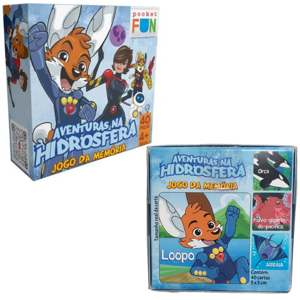 Jogo Da Memória Educativo Aventuras Na Hidrosfera Animais do Fundo Do ...