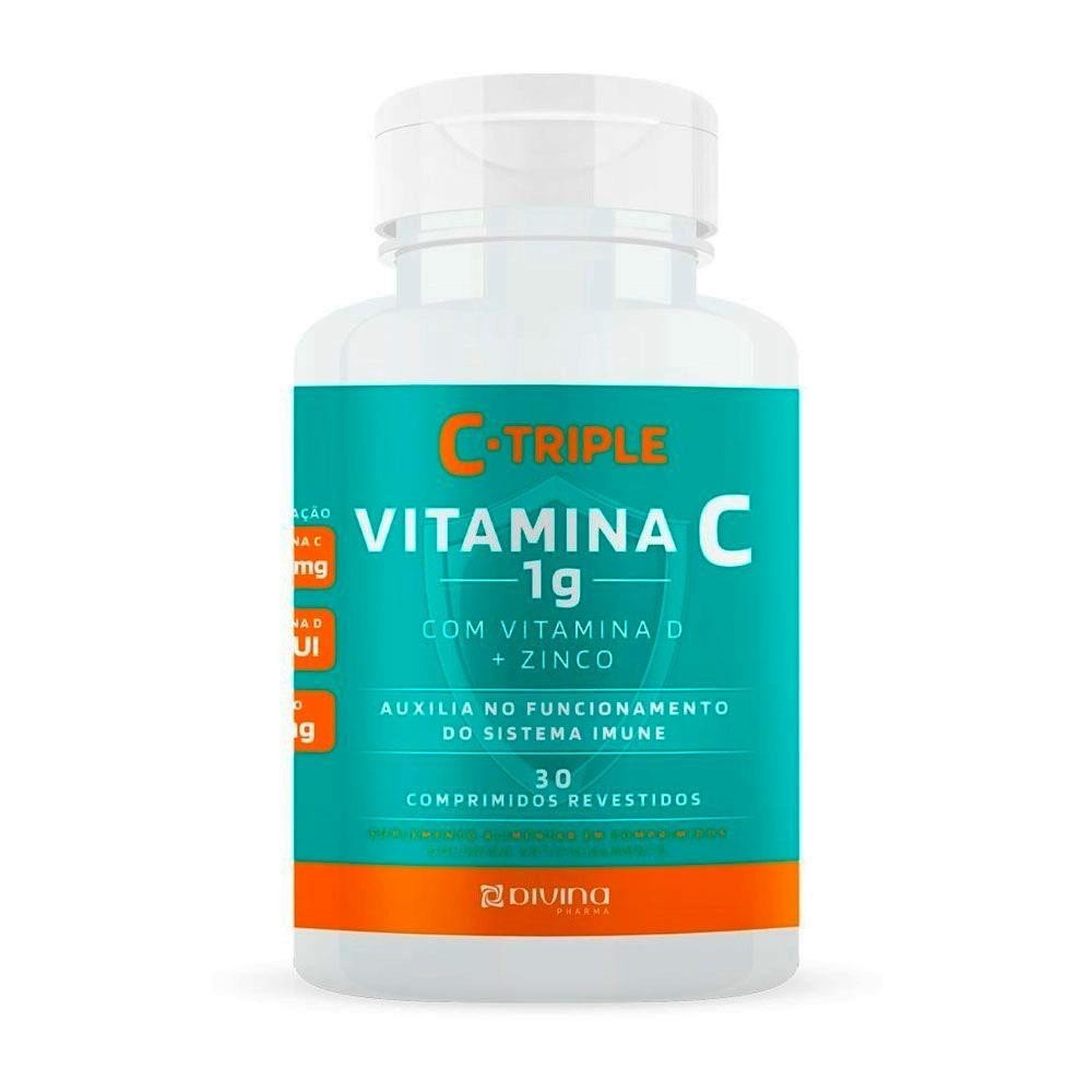 C-TRIPLE VITAMINA C 1G COM 30 COMPRIMIDOS | Shopee Brasil