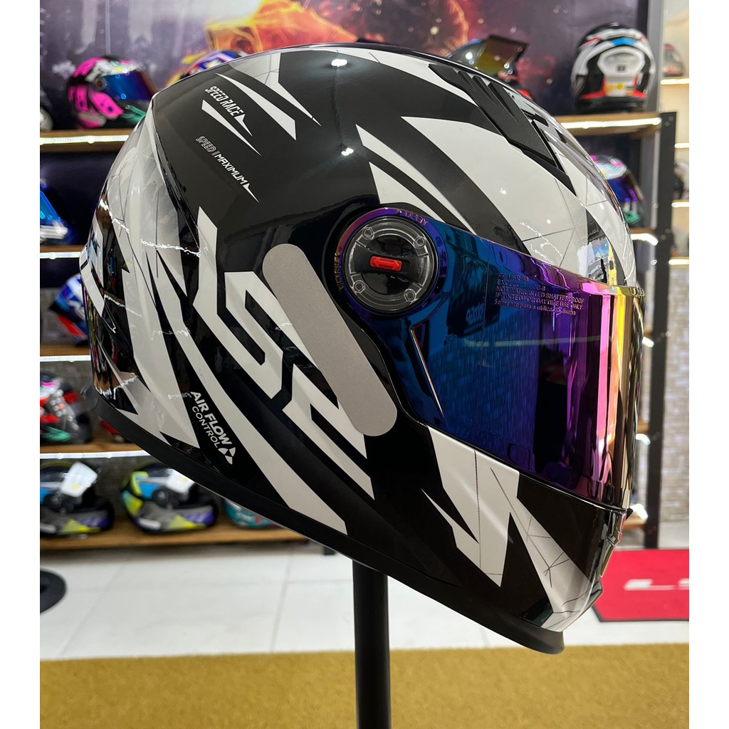 Capacete LS2 FF358 Draze Black White | Shopee Brasil