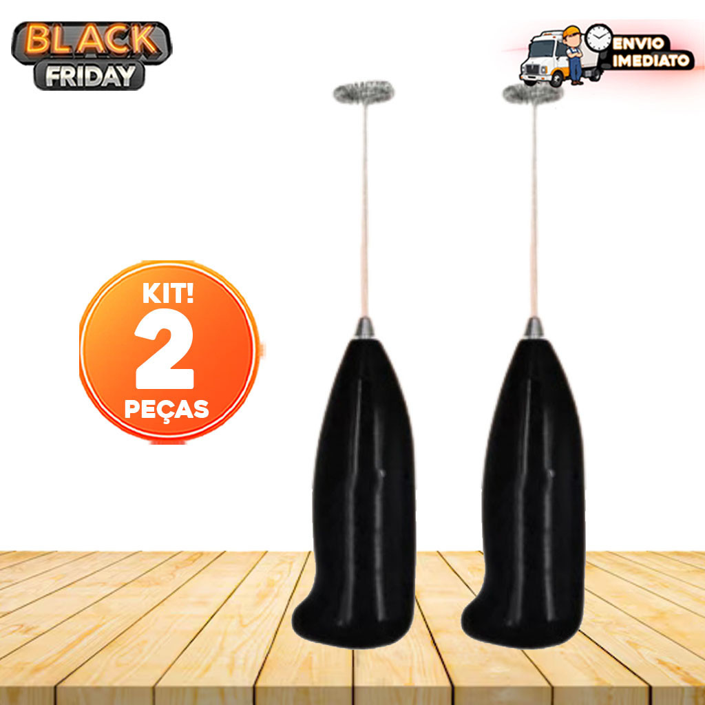 Kit com 2 Mini Mixers Elétricos Profissionais - Misturador para Sucos ...