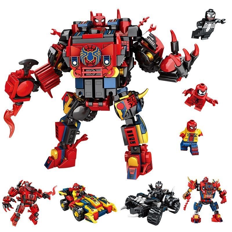 Compatível Com O Lego Marvel Spider Mecha Montagem Bloco De Homem ...