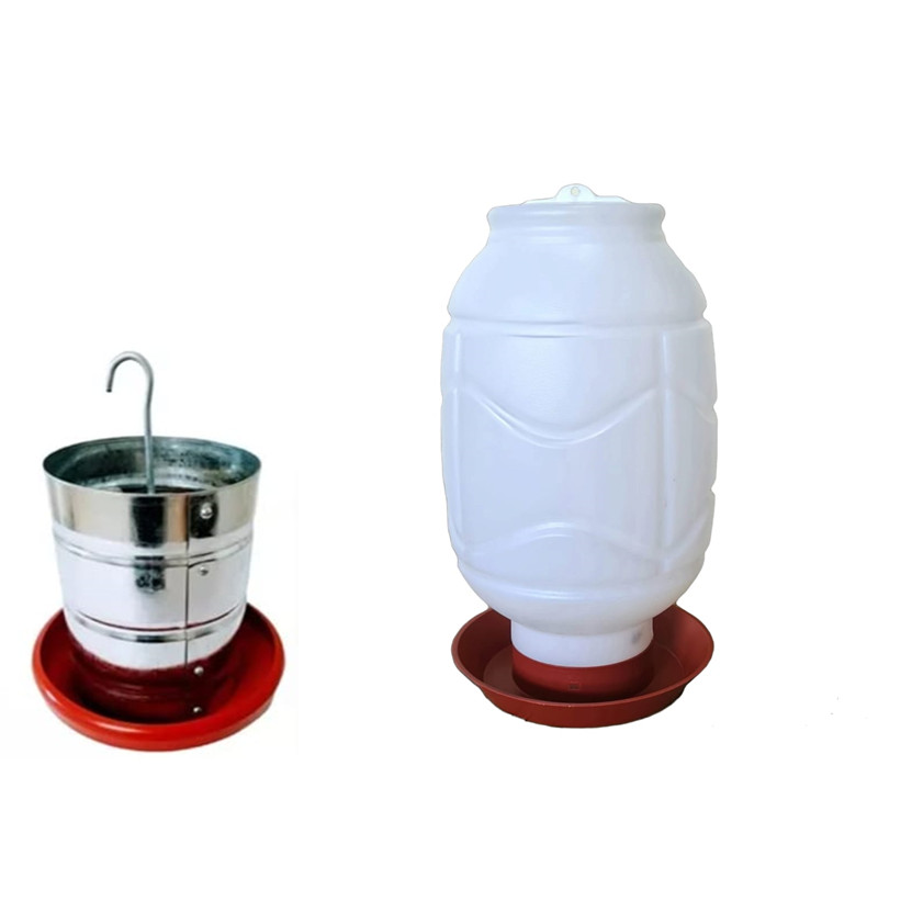 COMEDOURO TUBULAR 3KG BEBEDOURO 7,5L FRANGOS GALINHAS | Shopee Brasil