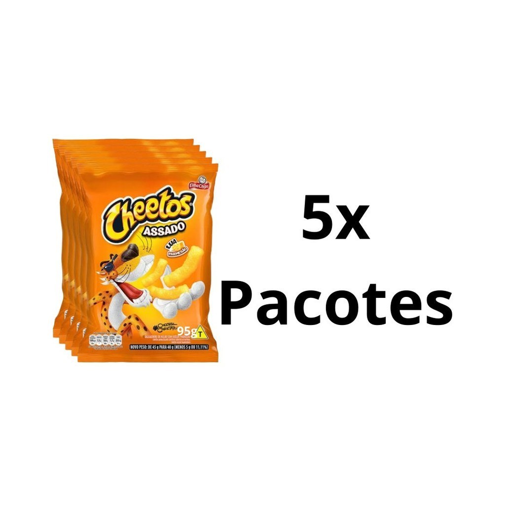 SALGADINHO KIT CHEETOS LUA 95G COM 5 UNIDADES | Shopee Brasil