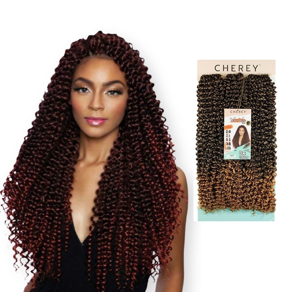 Cabelo Cacheado Crochet Braids Cherey Water Wave 360gr 45cm | Shopee Brasil