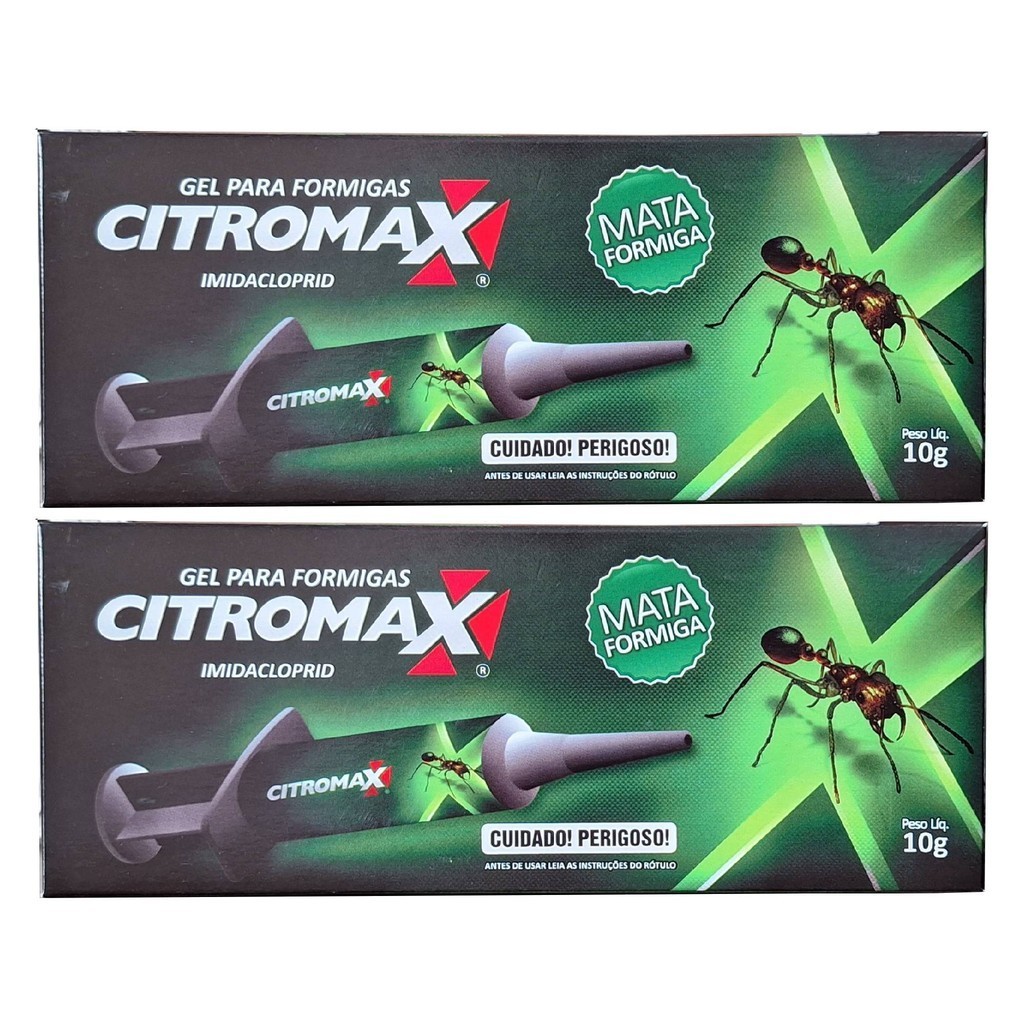 Kit 2 Formicida Citromax Gel Mata Formigas 10 g | Shopee Brasil