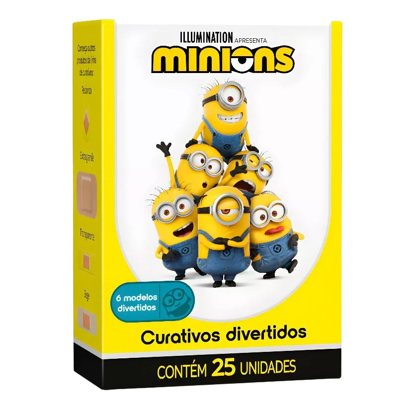 Curativos Minions 25 Unidades Formatos Diversos Cremer | Shopee Brasil
