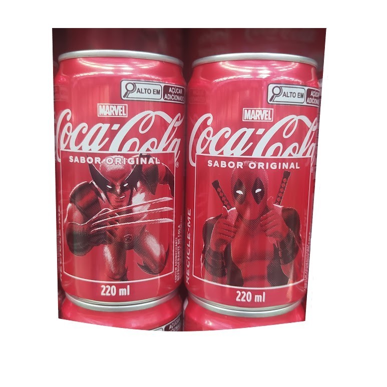 Kit 2 Coca Cola Marvel Deadpool e Wolverine Duas Latas 220 ml Coca-Cola ...