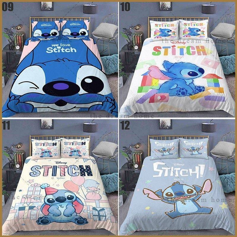 Desenho Animado STITCH 3em1 Conjunto De Roupa De Cama Lençol Cobertura ...