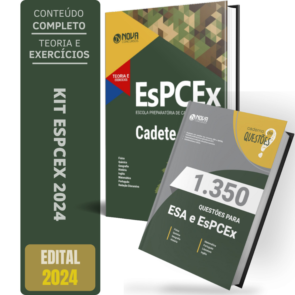 Kit Apostila ESPCEX Cadetes + Caderno De Questões EsPCEX / ESA | Shopee ...