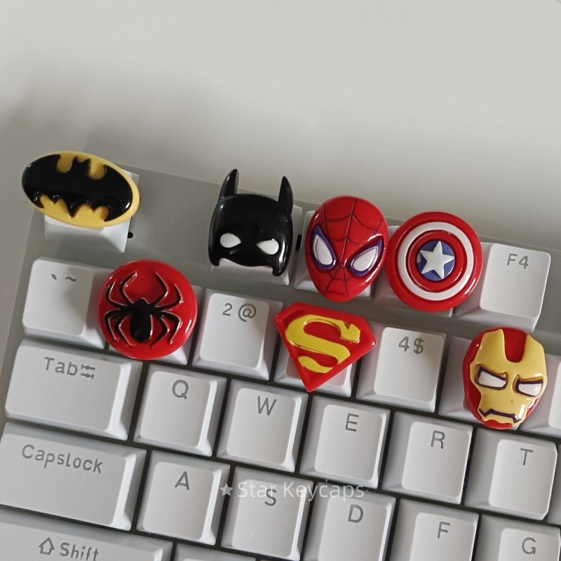 Novo Desenho Animado Batman Homem Aranha Keycaps Feitos À Mão ...
