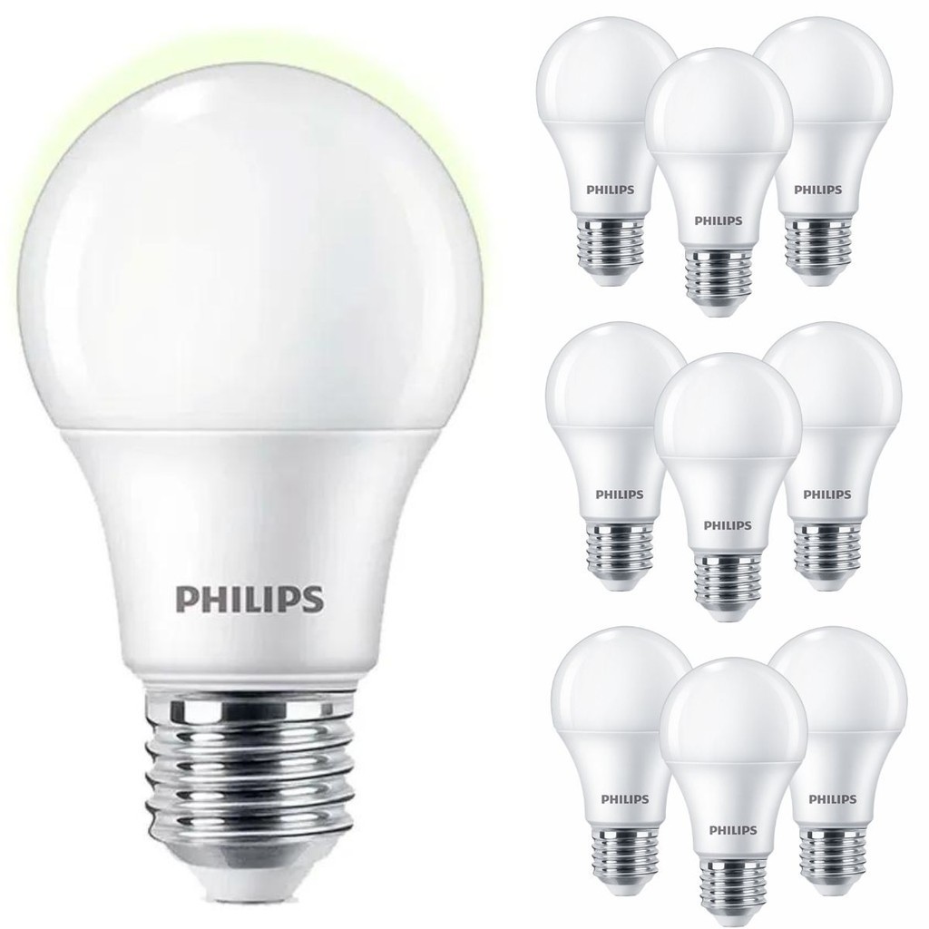 kit 10 Lâmpadas Led Philips 9w Bulbo Branco Neutro 4000K 806lm Equivale 60w Luz Neutra ...