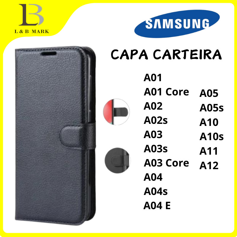Capa Case Carteira Flip Cover Protetora 360 Para Samsung A01/ A01 Core/ A02/ A02s/ A03/ A03s ...