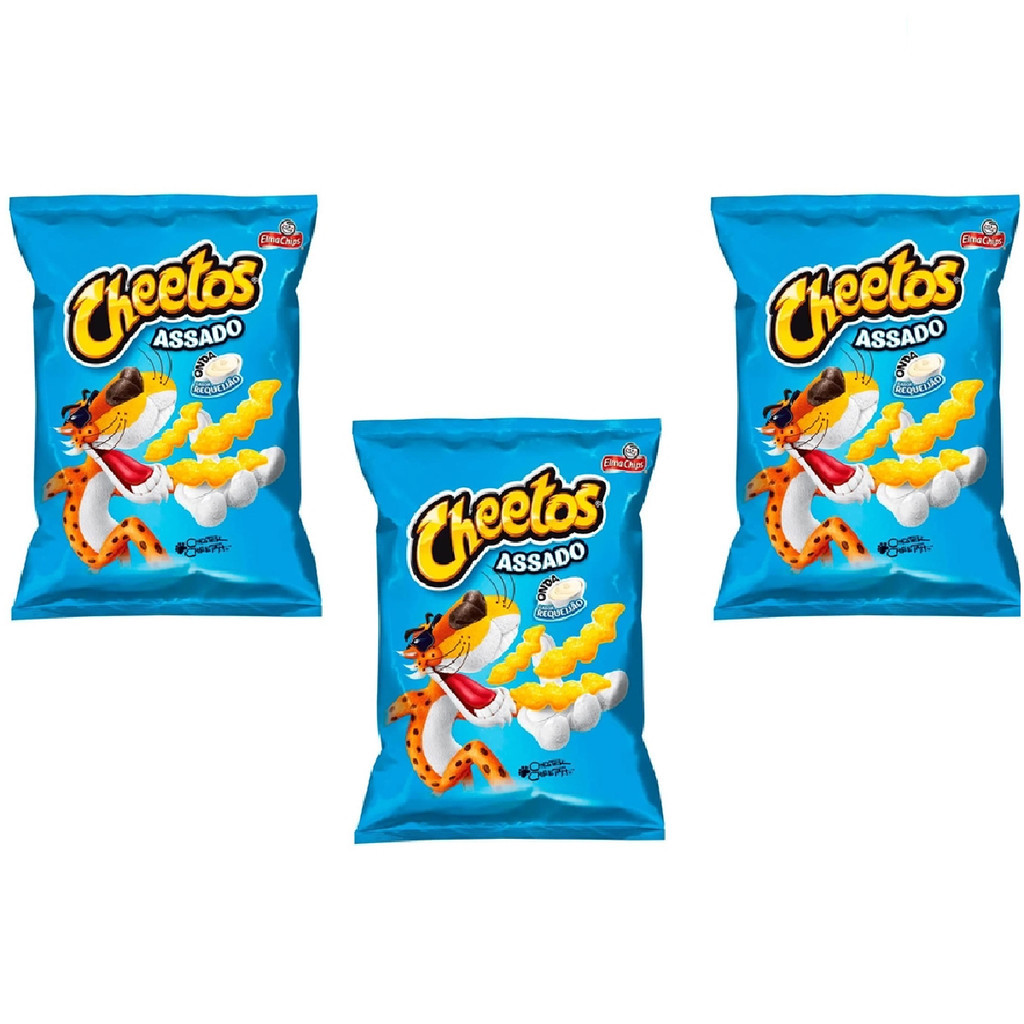 KIT 3 ELMA CHIPS CHEETOS ASSADO 45GR PC. ONDA REQUEIJAO | Shopee Brasil