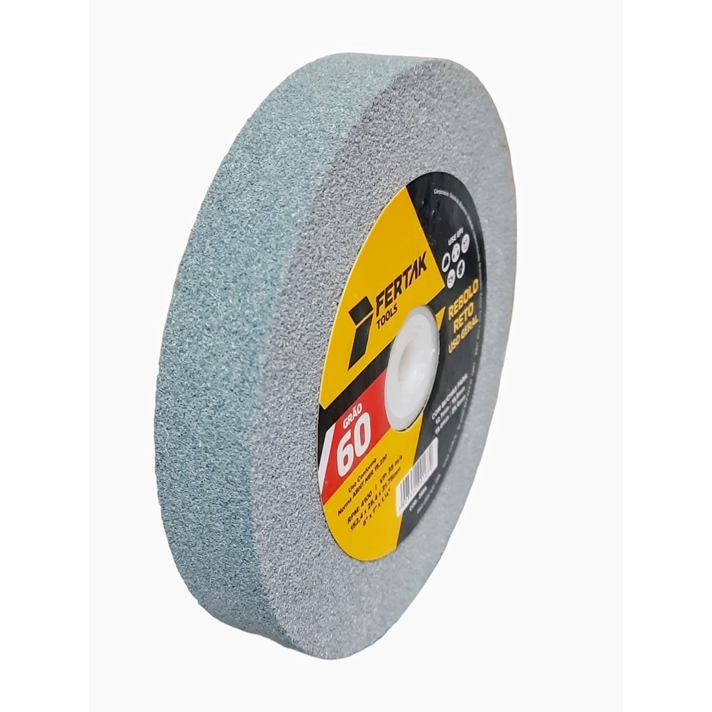 Rebolo Reto 152,4x25,4mm Grão 60 Afiação Pedra Esmeril | Shopee Brasil