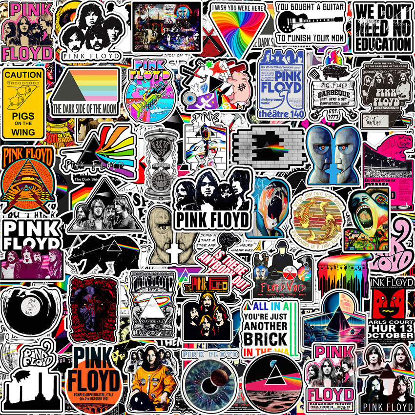 100Pcs/Set ★ Rock Band . Autocolantes Manuais Pink Floyd Mini Diary ...