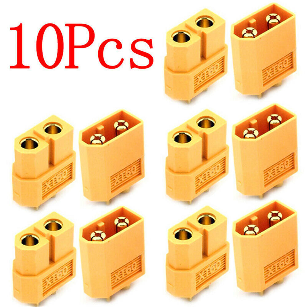10PCS XT60 Conectores De Bala Macho Fêmea Plugues Para Bateria RC Lipo | Shopee Brasil