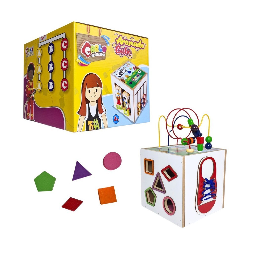 Aramado Cubo Montanha Russa Pedagógica Brinquedo Educativo - Carlu - 3 ...