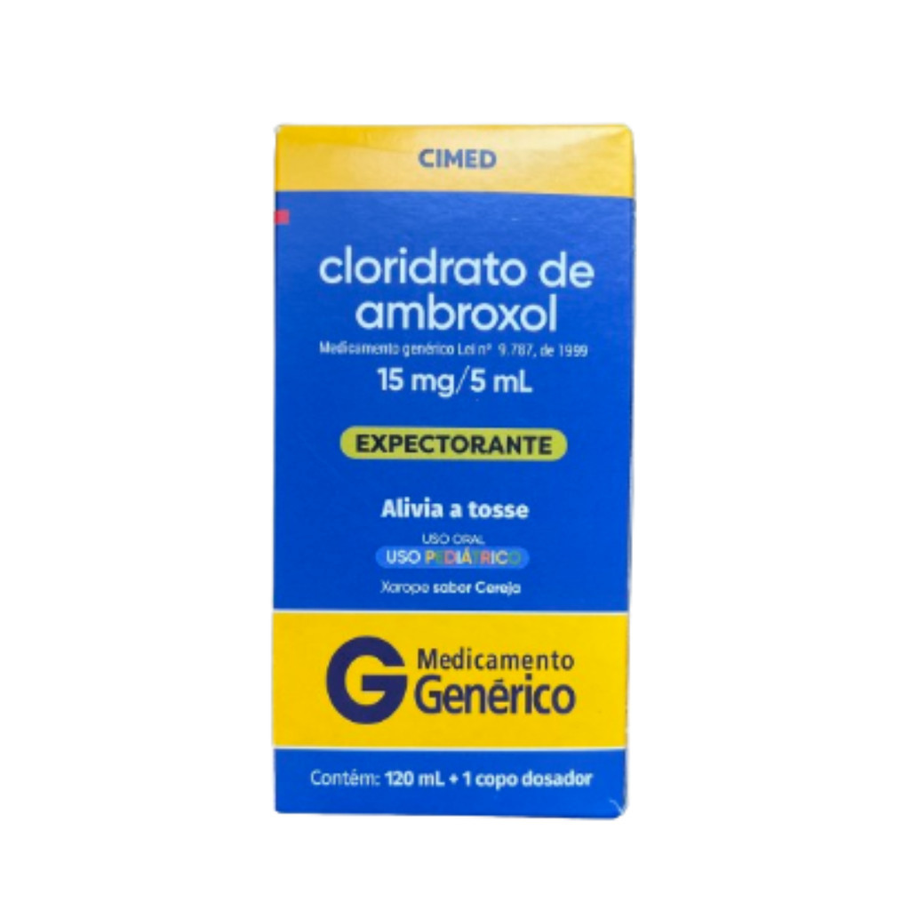 Cloridrato de Ambroxol Pediátrico 15mg/5ml Xarope 120ml Sabor Cereja ... Cloridrato de Ambroxol Pediátrico 15mg/5ml Xarope 120ml Sabor Cereja ...