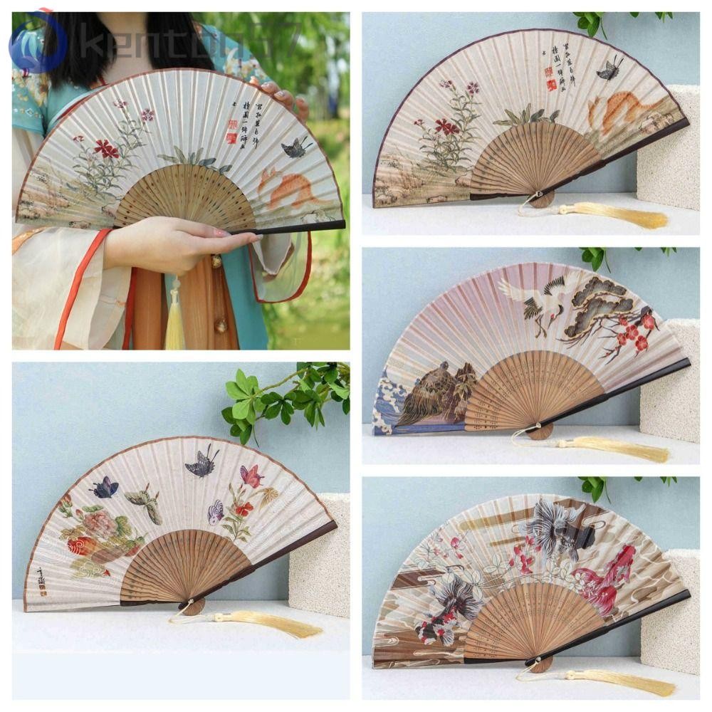 Leque Dobrável Estilo KENTON , Artesanato Tradicional Com De Mão Borla ...