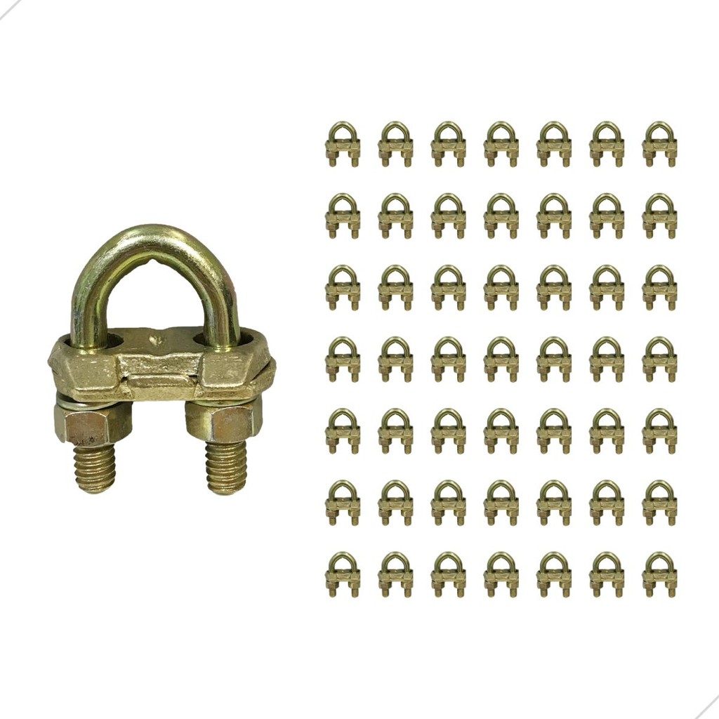 Kit 50 Conector Grampo Universal Pressão GTDU Reforçado Latão Para ...