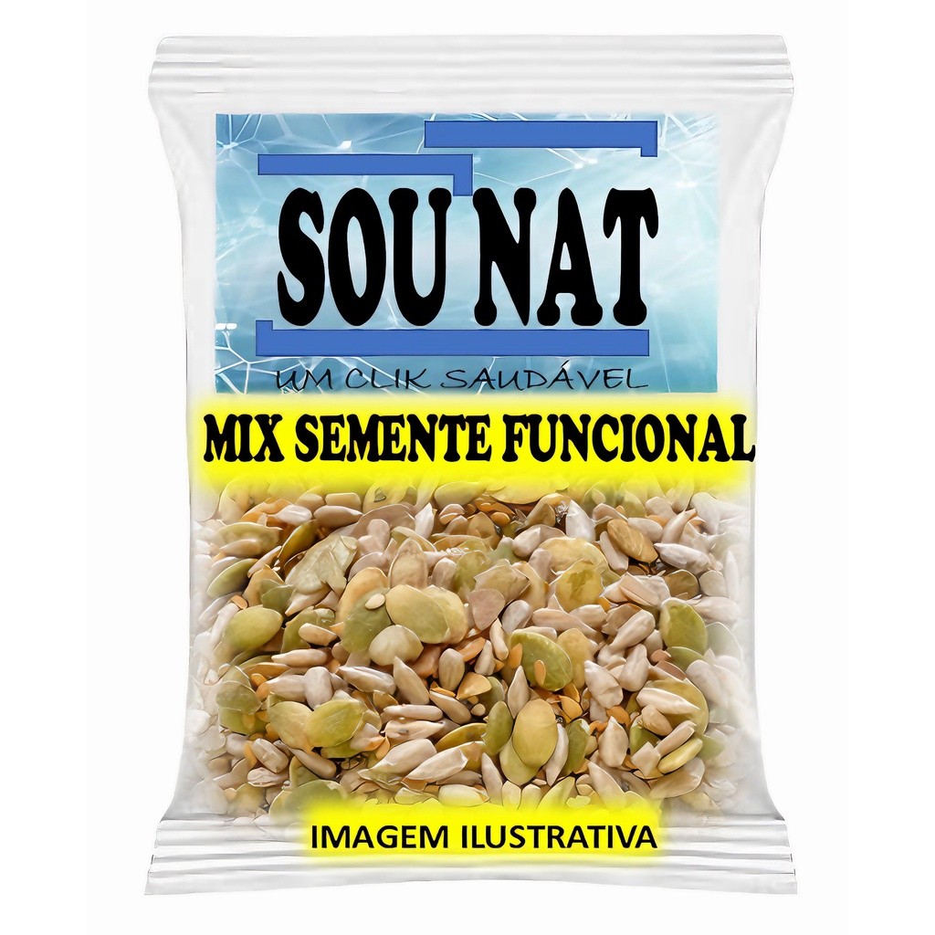 Mix de Sementes - Abóbora, Girassol, Chia, Linhaça Dourada e Gergelim ...