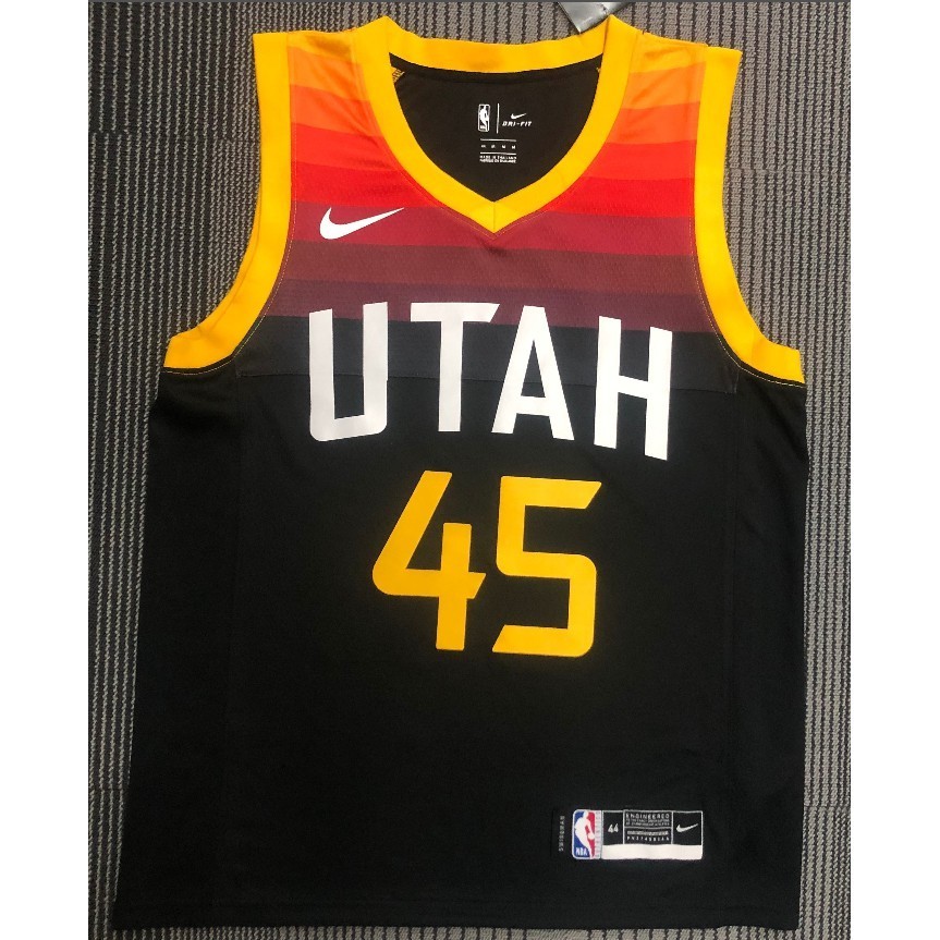 NBA jersey Utah Jazz 45 # Mitchell 2021 city edition Preto E Outros ...