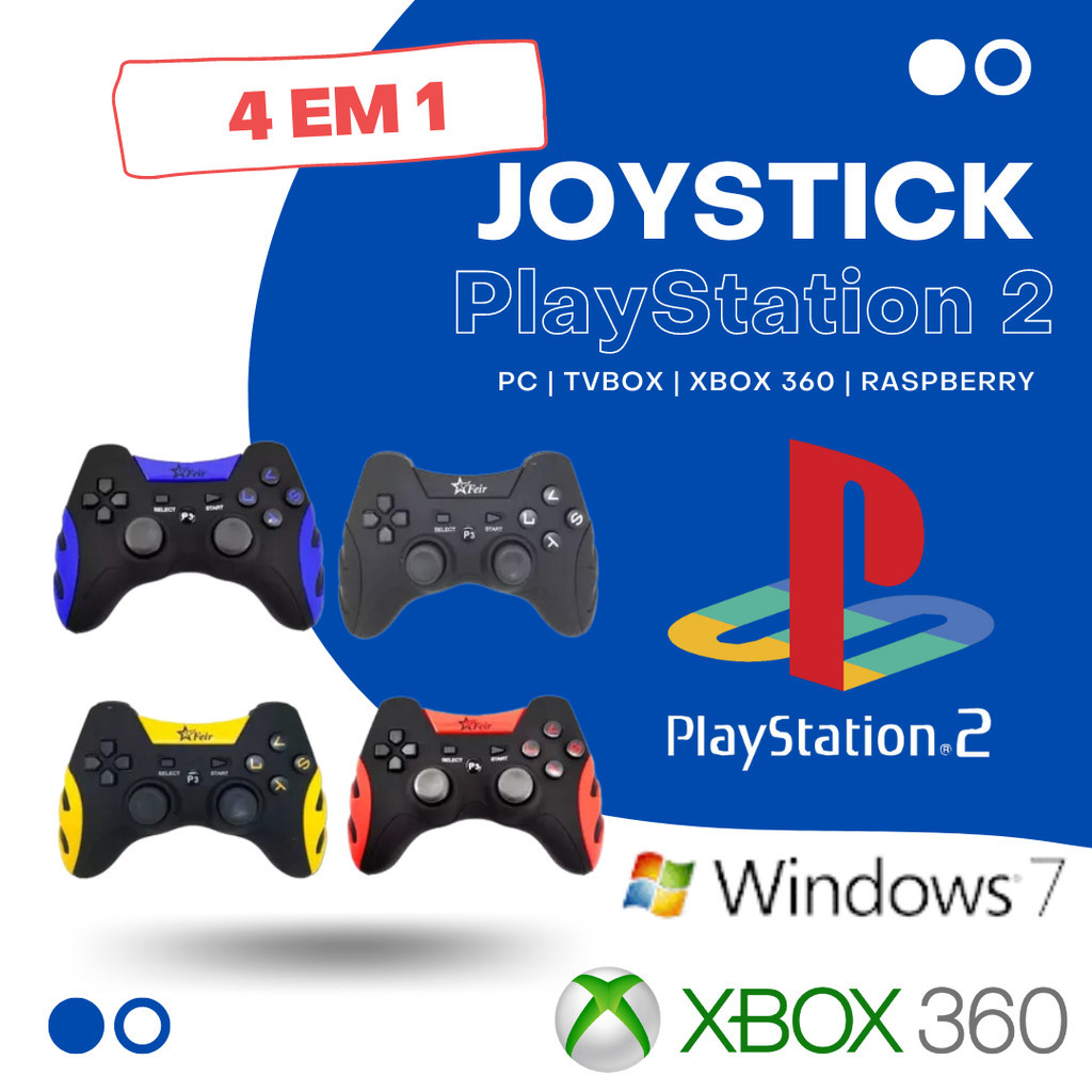 Controle Joystick sem fio para Android PC PS2 PS3 SMASH FEIR FR-217 ...