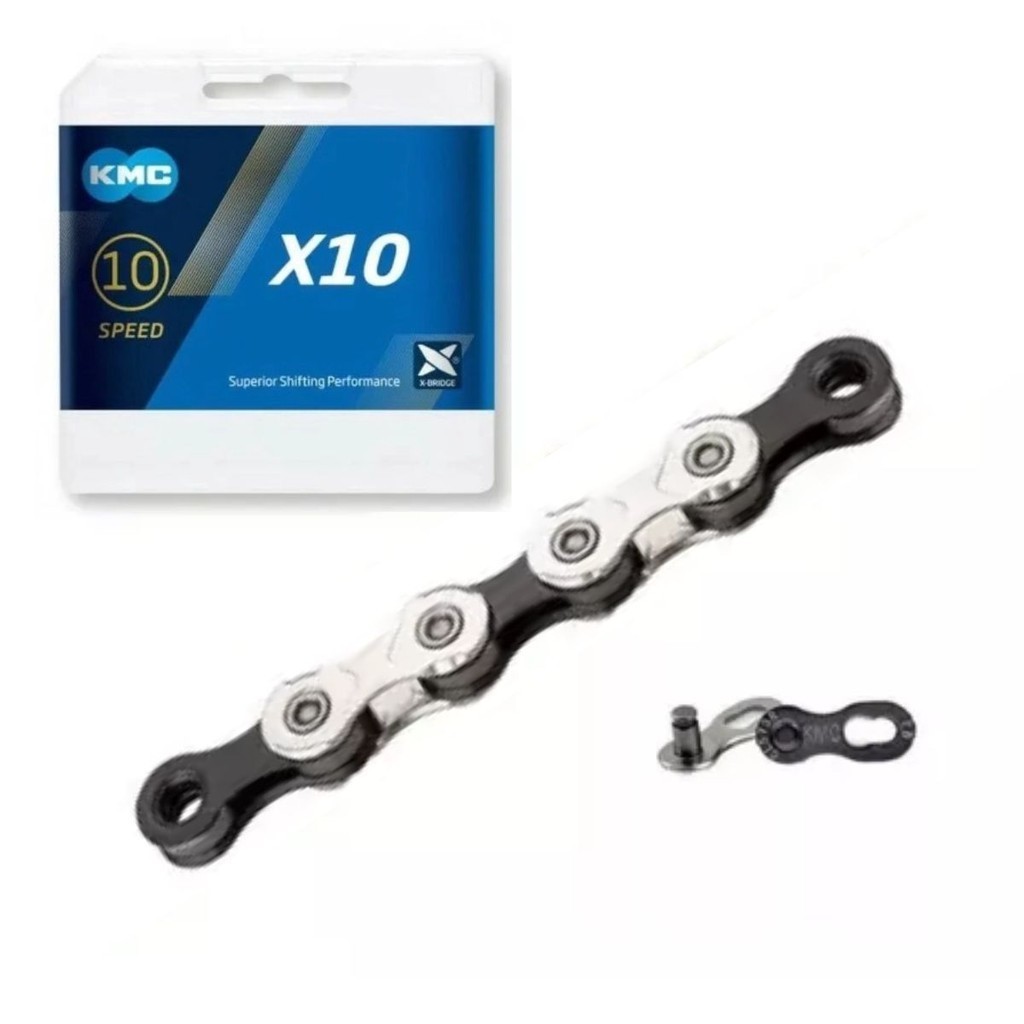 Corrente KMC X10 10v Bike Aro 29 /27,5 / 26 116 Links | Shopee Brasil