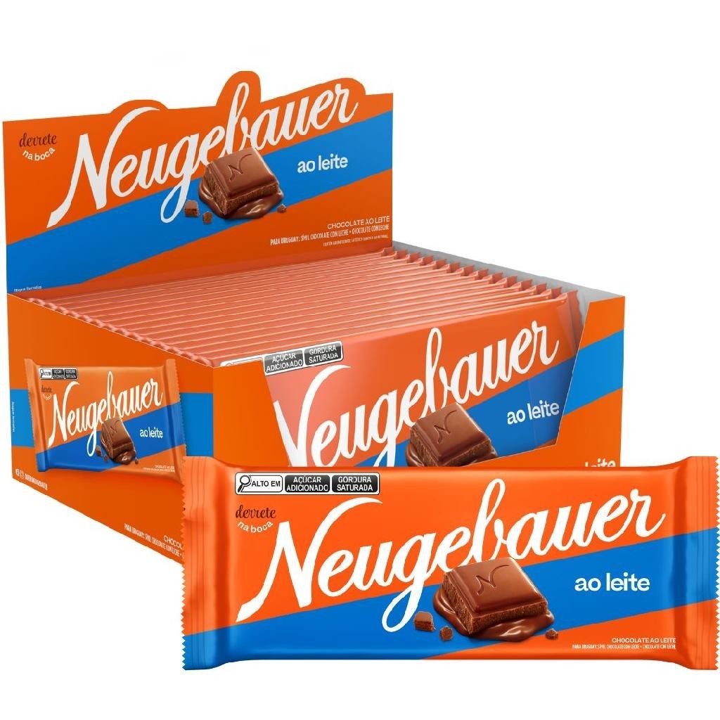 Chocolate em Barra Neugebauer Ao Leite 80g Display C/16 Unidades | Shopee Brasil