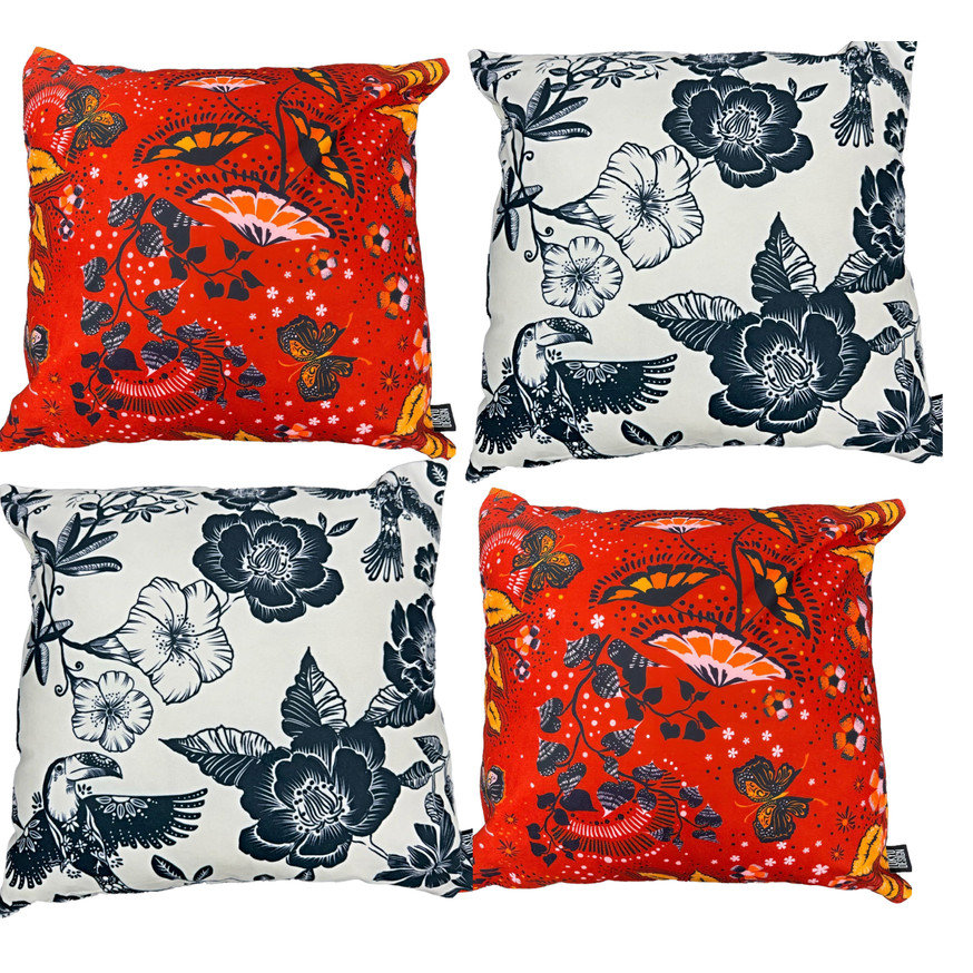 Kit com 4 capas de almofadas Tokyo Design 45x45cm em poliéster Coleção ...