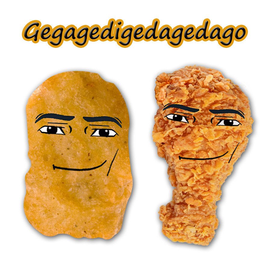 25CM Gegagedigedagedago Chicken Nugget E Perna De Frango Emoticon Doll ...