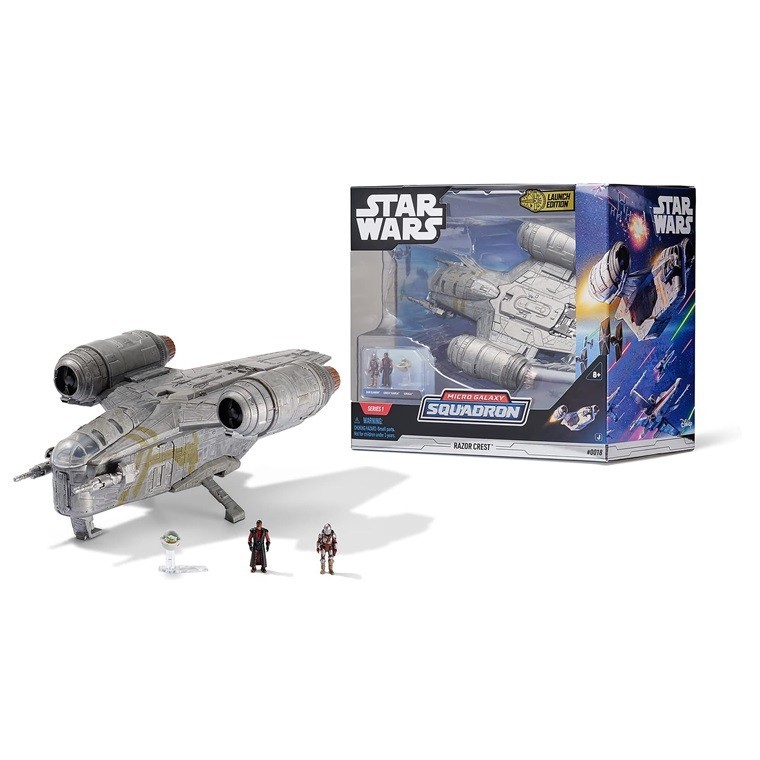 Micro Figuras Star Wars Micro Galaxy Squadron com Nave Razor Crest ...