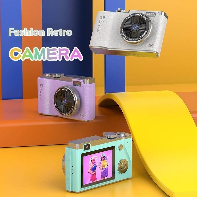 YJS LK-003 Nova Câmera Digital Kids CCD Style Tide Retro HD 4K Portátil ...