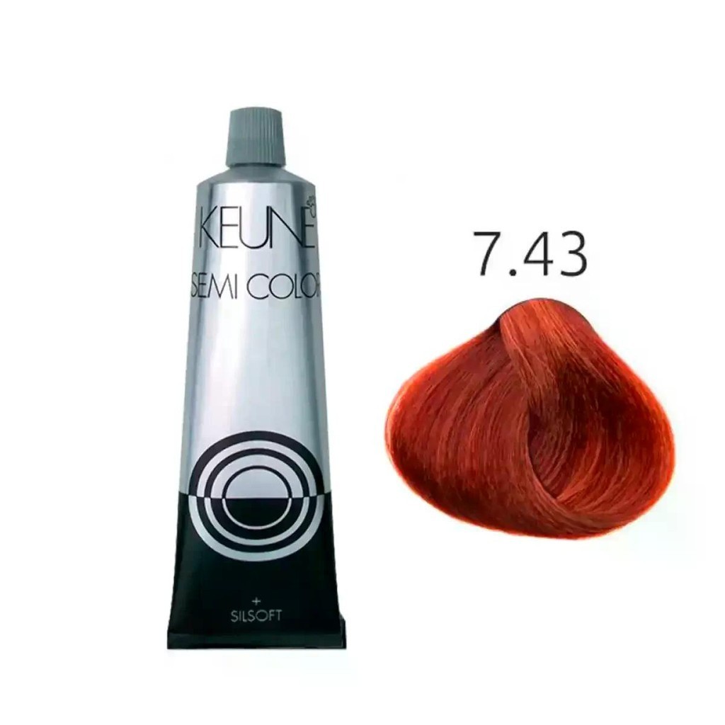 Tonalizante Loiro Médio Cobre Dourado Semi Color 7.43 Keune 60Ml ...