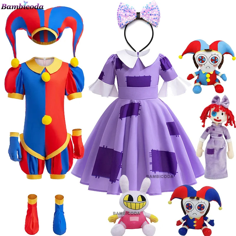 2024 Anime Pomni The Amazing Digital Circus Cosplay Costume Children ...