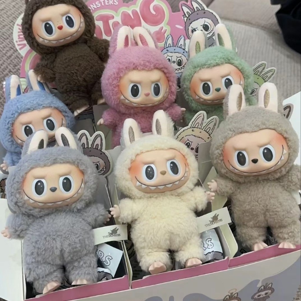 17cm Labubu Doll Bubble Mart Esmalte Labu Pingente De Pano Macaron Gift ...