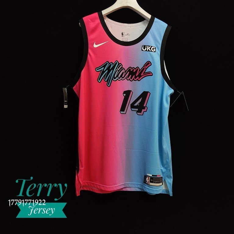 Camisa N-BA De Alta Qualidade Heat Miami City Edition Gradiente AU ...