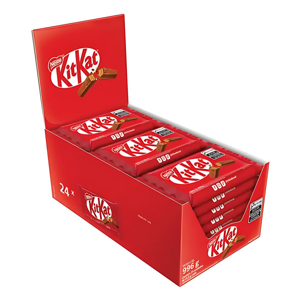 Chocolate Kit Kat Ao Leite 41,5g Caixa C/24 Und. - Nestlé | Shopee Brasil