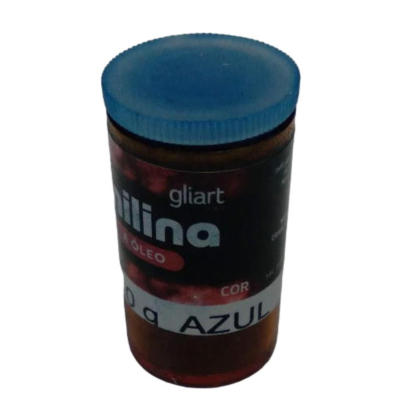 Anilina a base de óleo Gliart AZUL - Caixa com 12 unidades de 1g ...