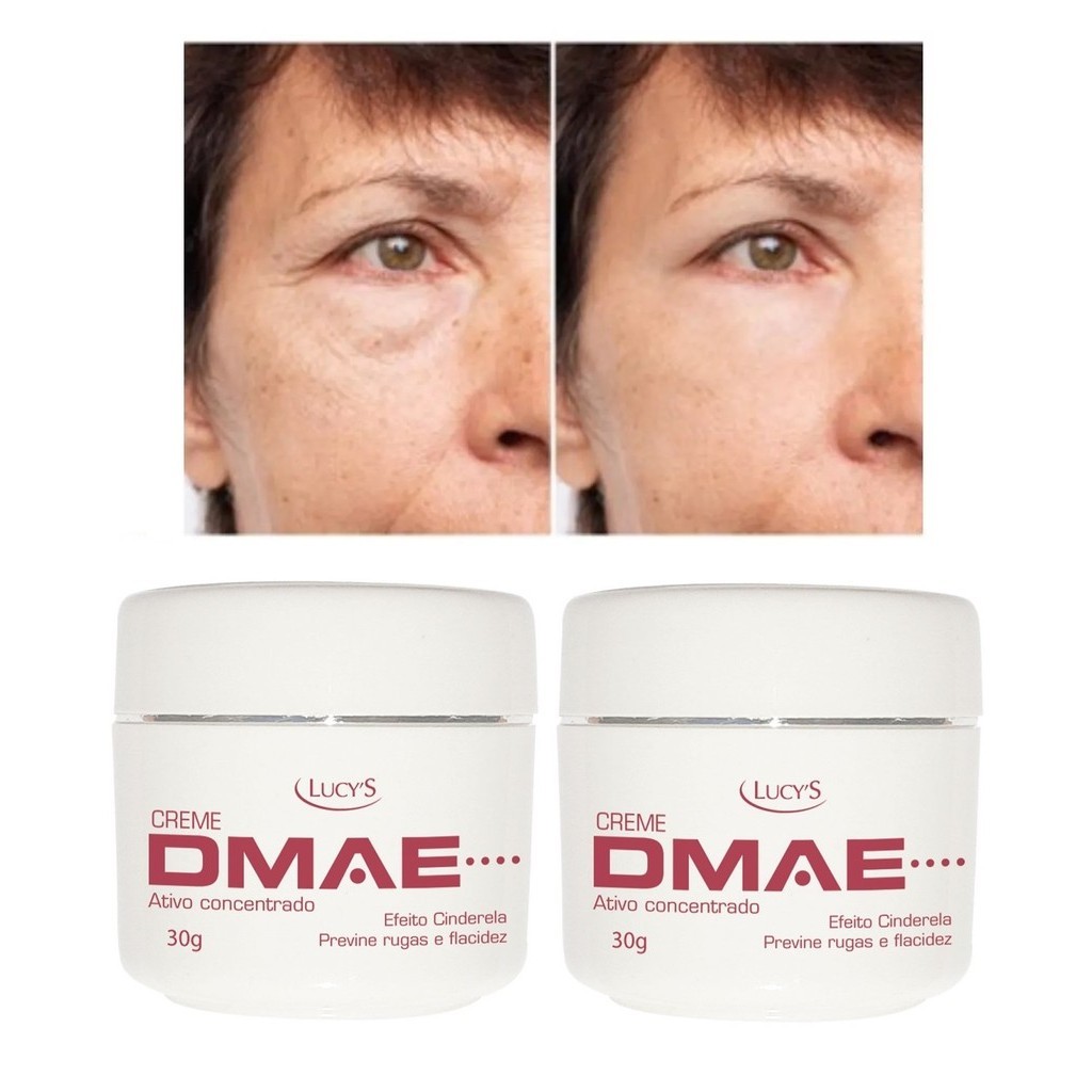 Kit 2 Creme Facial Dmae Com Ativo Concentrado Efeito Cinderela Previne rugas e Evita Flacidez ...