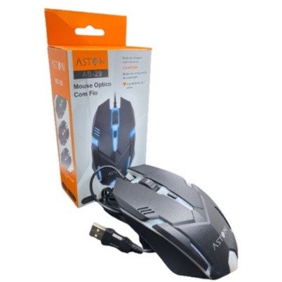 Mouse Gamer Óptico Com Fio AB-29 Aston | Shopee Brasil