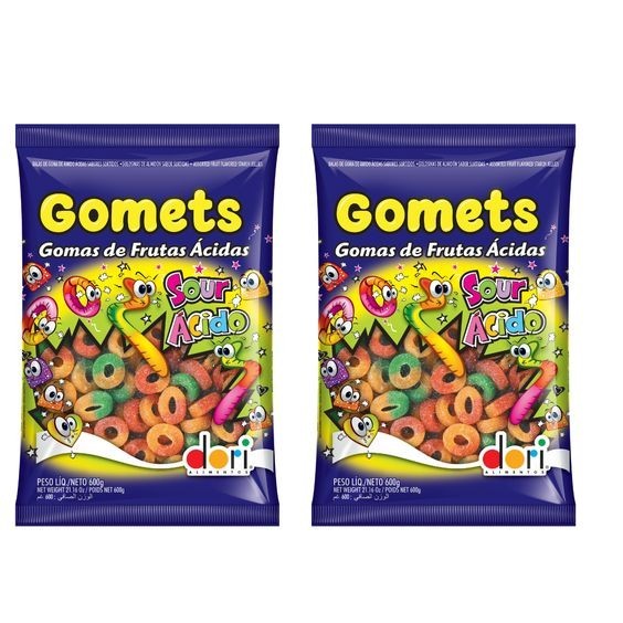 Goma Gomets Anel Ácido Jujuba Azedinha Kit 2 Unidades 600g | Shopee Brasil