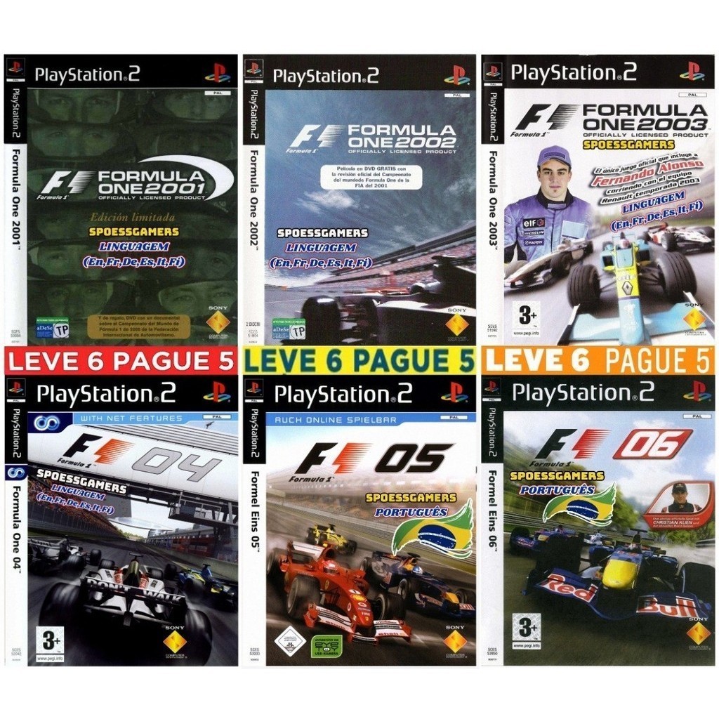 Formula One 06 Coleção (6 Dvds) Formula 1 Ps2 Patch Pague 5 | Shopee Brasil