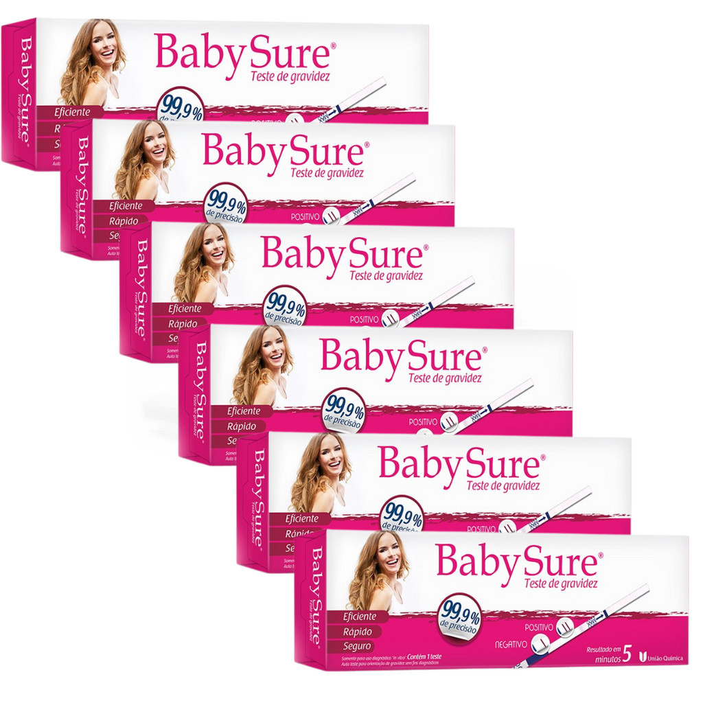 Teste de Gravidez Baby Sure - Kit C/6 | Shopee Brasil