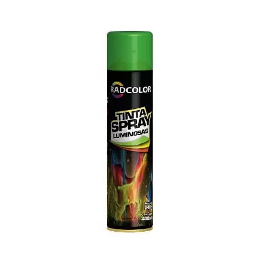 Tinta Spray Verde Luminoso Radnaq 400ml | Shopee Brasil