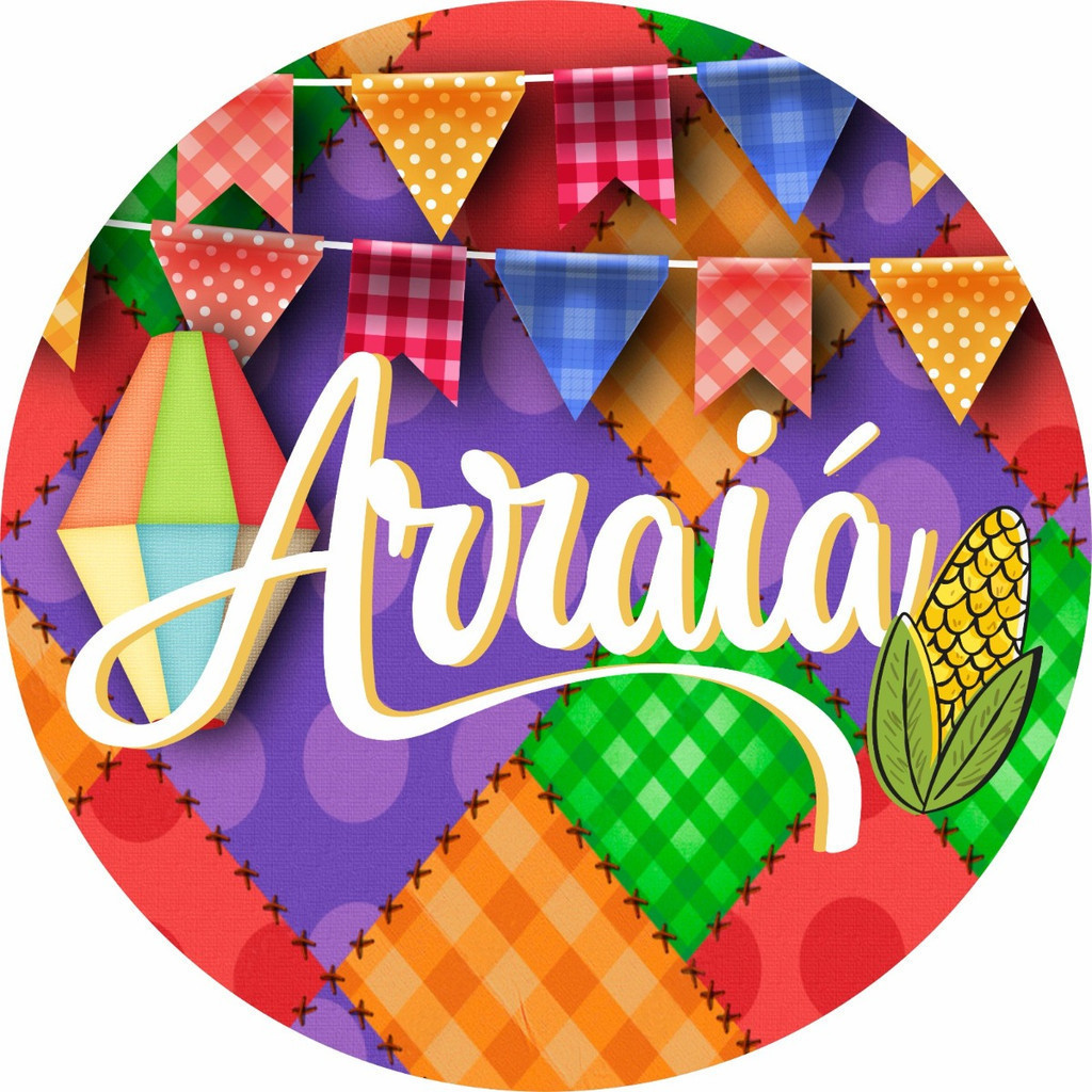 Painel Festa Redondo Festa Junina Arraia 3, 3d 50x50 Diam | Shopee Brasil