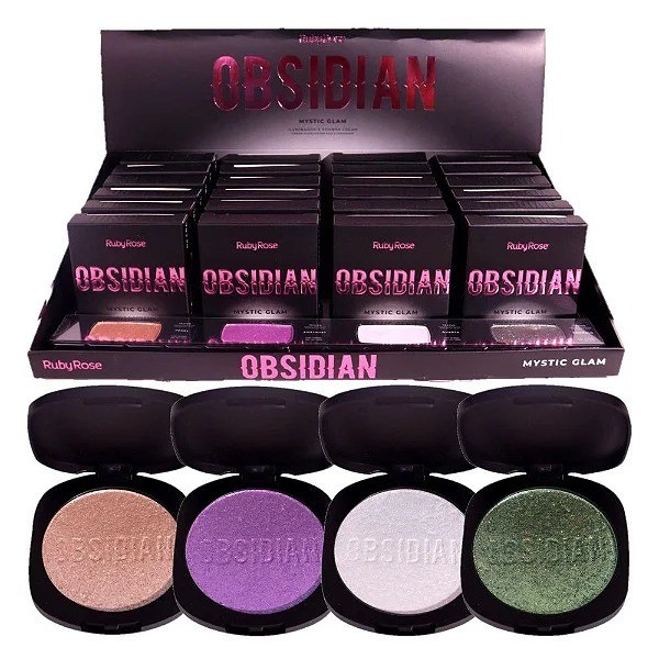 Iluminador Sombra Ruby Rose Linha Obsidian Mystic Glam 4,5g | Shopee Brasil