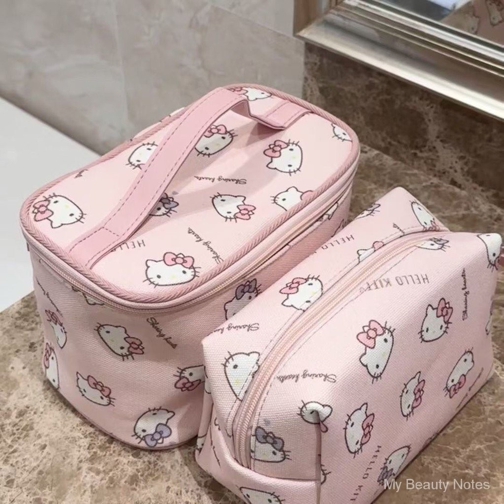 Hello Kitty Cute Printing Large Capacity Portable Cosmetic Bag Portable ...